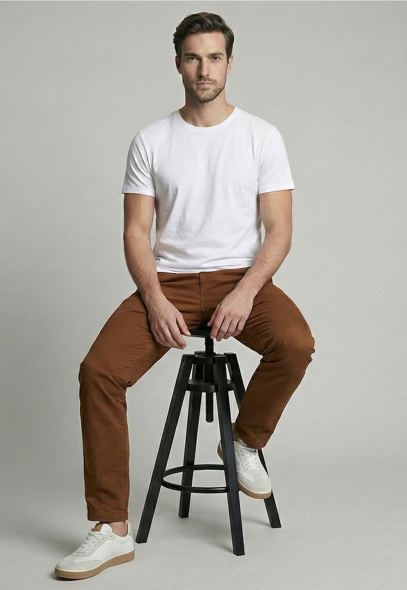 Pantalón Twill Without Pleats L/31 Lt Camel - Ferouch